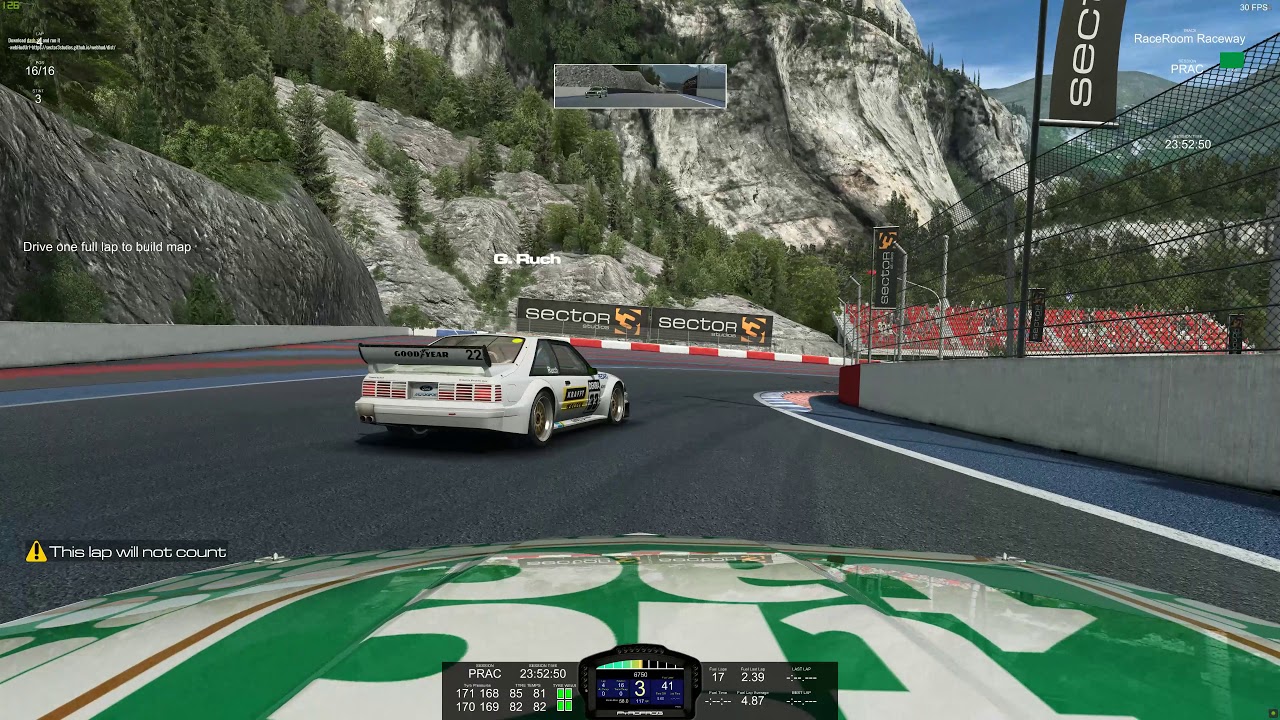 Raceroom Raceway practice with new hud - YouTube