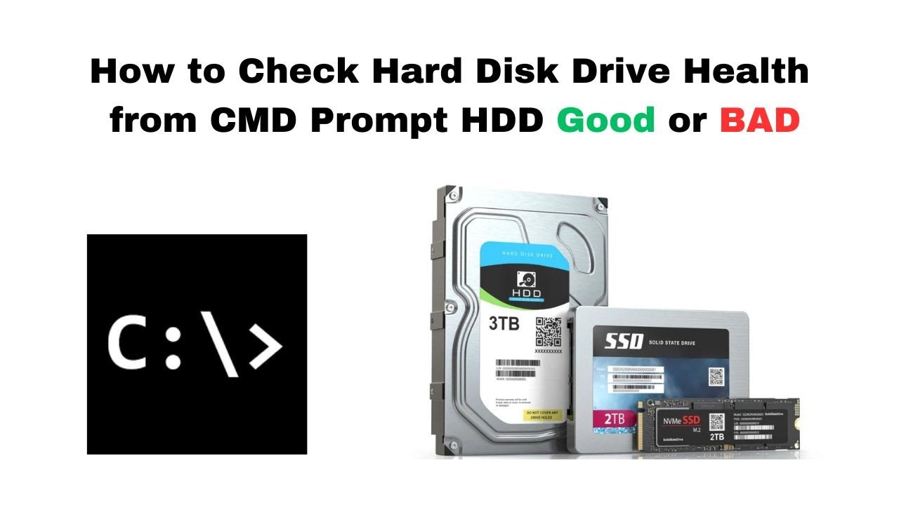 How to Check Hard Disk Drive Health from Command Prompt HDD Good or BAD ...