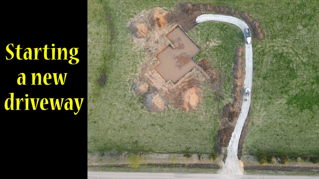 Building A 250' Driveway In A Field - YouTube