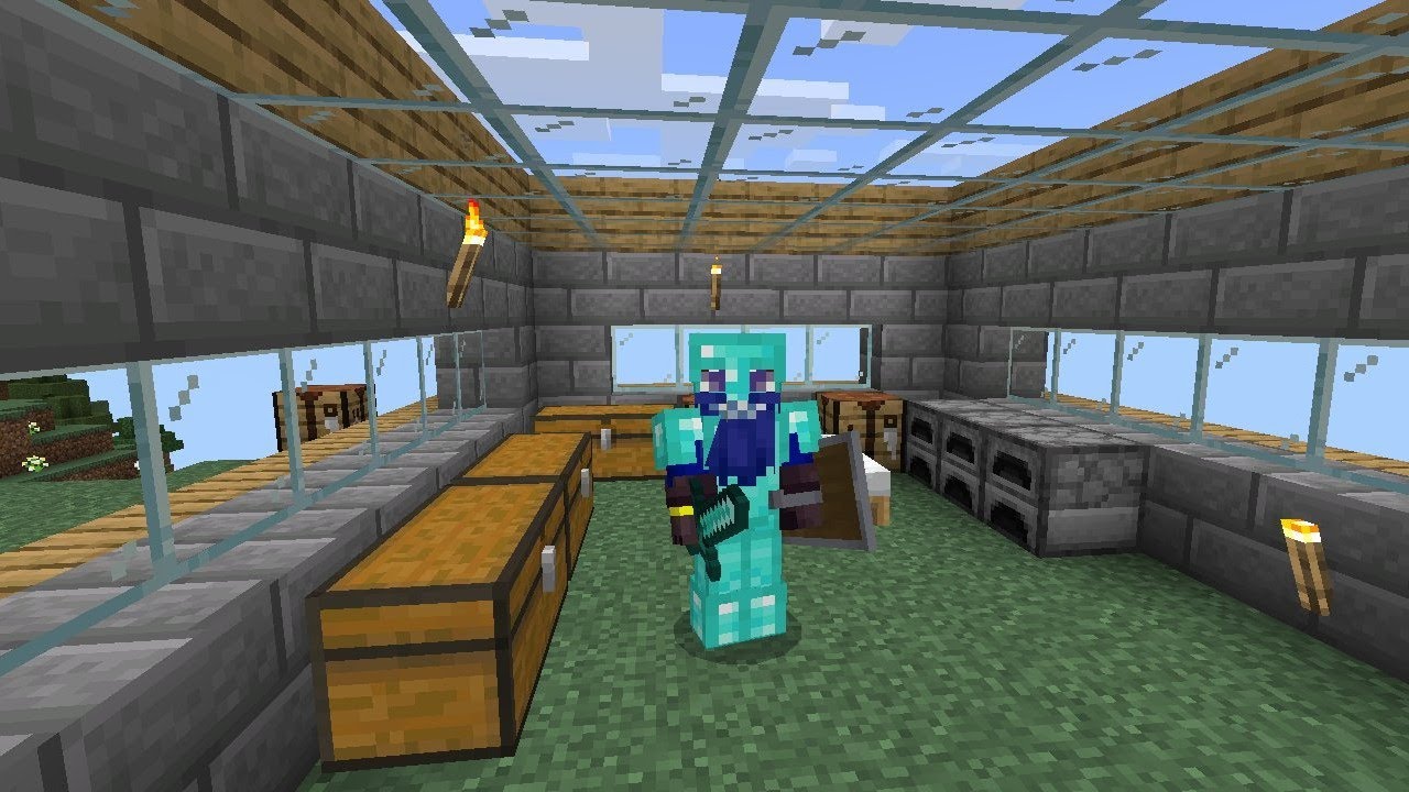 I made Full dimond Armor and tools - YouTube