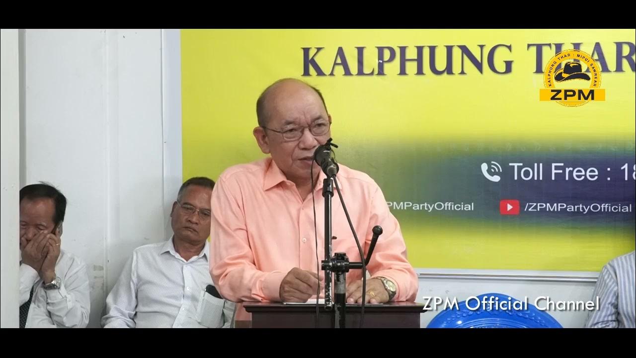 Pu K. Sapdanga, Working President | ZPM Chhung Inkhawm | May 8, 2023 - YouTube