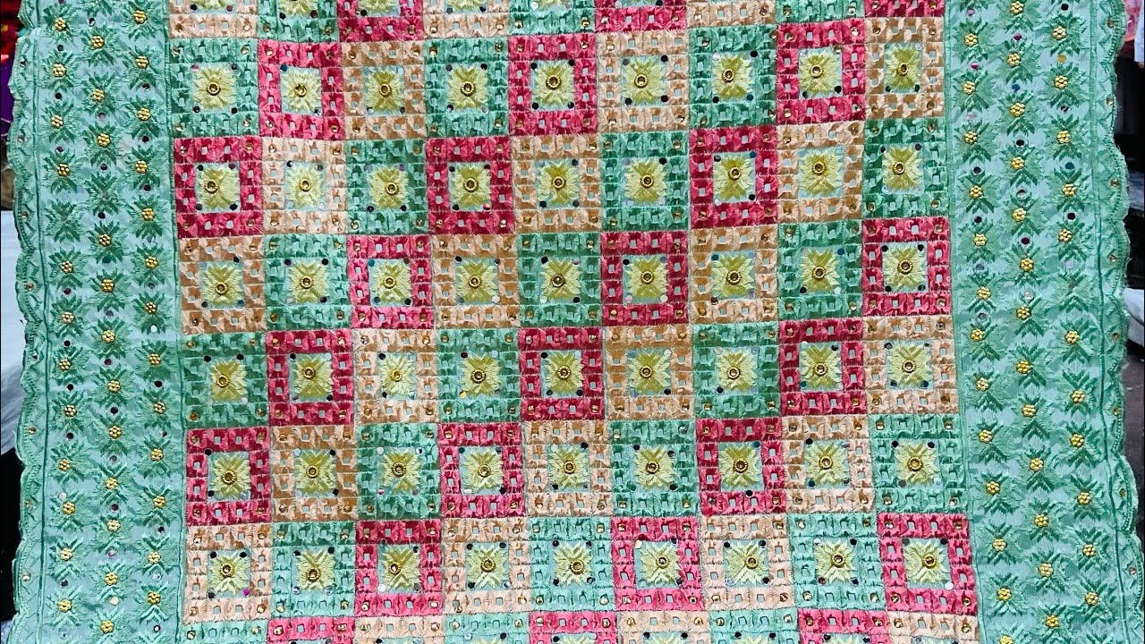 another pastel colours phulkari dupatta💯💯 - YouTube