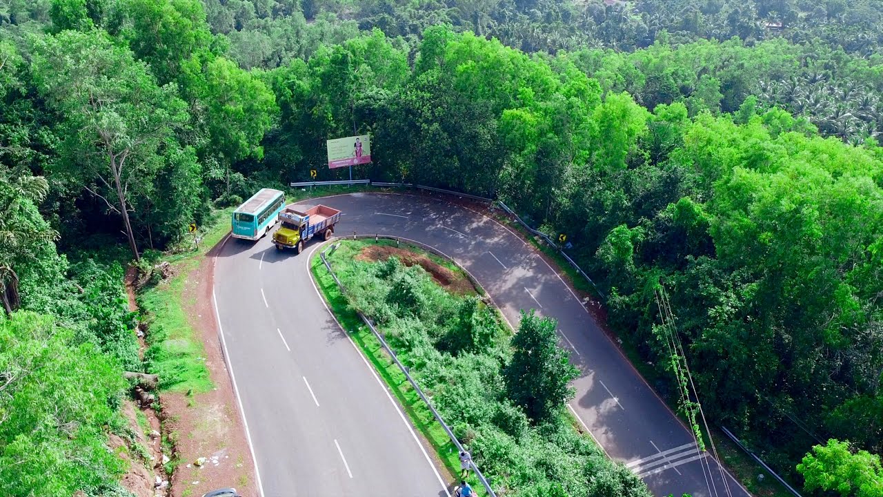 BT Road Kadandale turn Drone View 2023 - YouTube