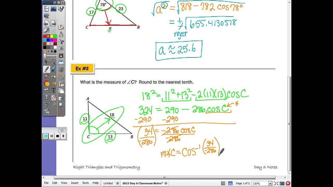 Math 10H Day 6 Lesson - Right Triangles and Trigonometry - YouTube