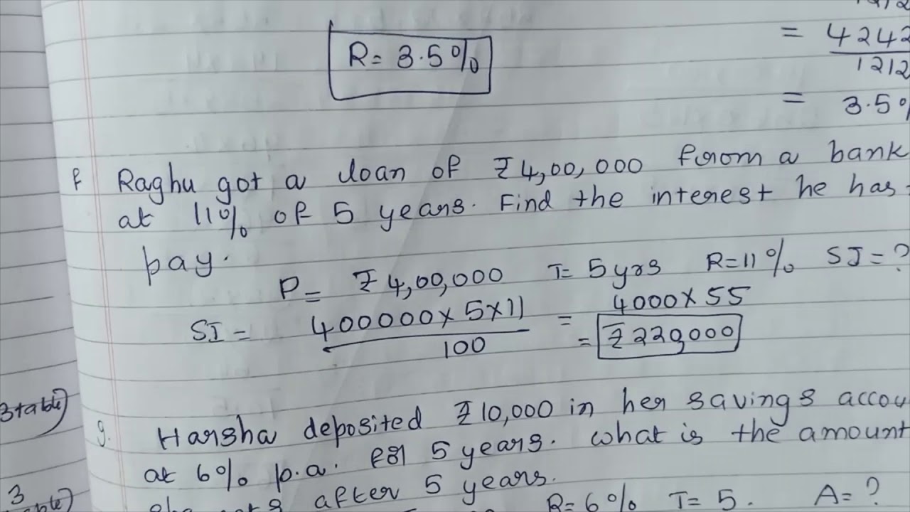 Simple Interest Chapter-10 |7th Math | Think Maths Oxford Publications ...