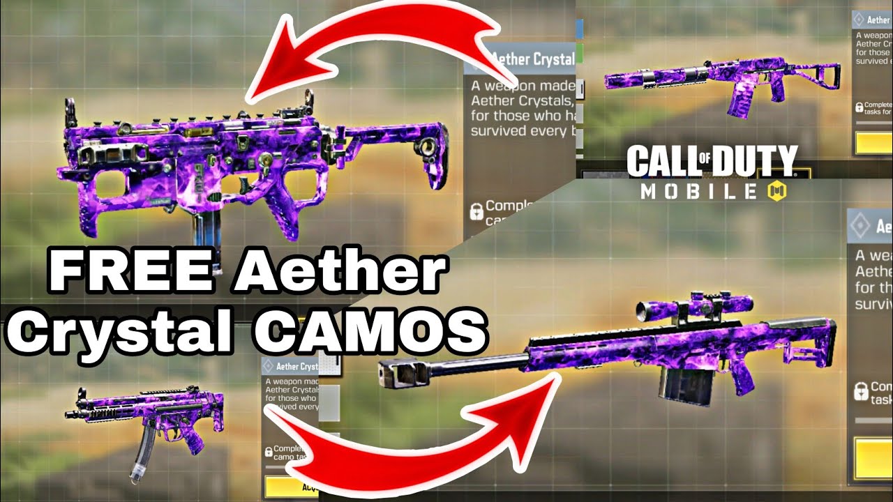 *NEW* S6 GUNSMITH CAMOS (AETHER CRYSTAL) IN CALL OF DUTY MOBILE COD ...
