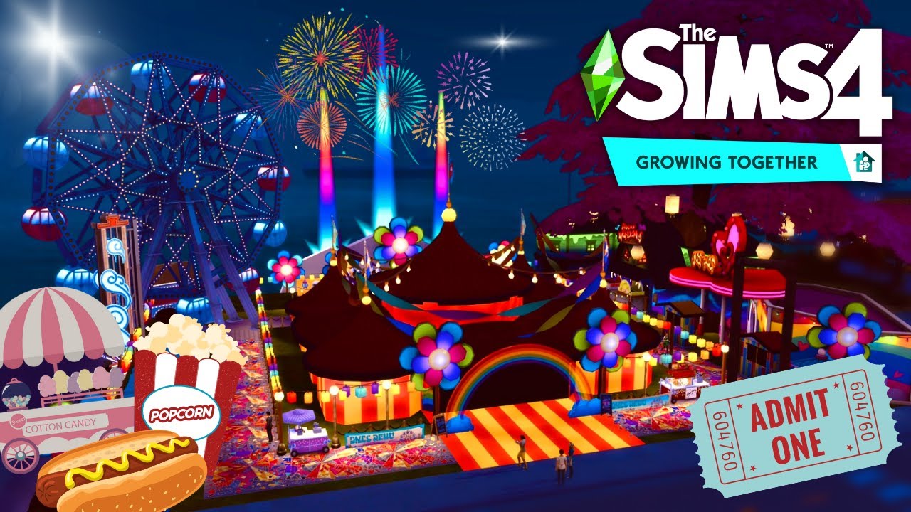 The Sims 4 | GROWING TOGETHER - Fairground & Circus - Speed Build (No ...