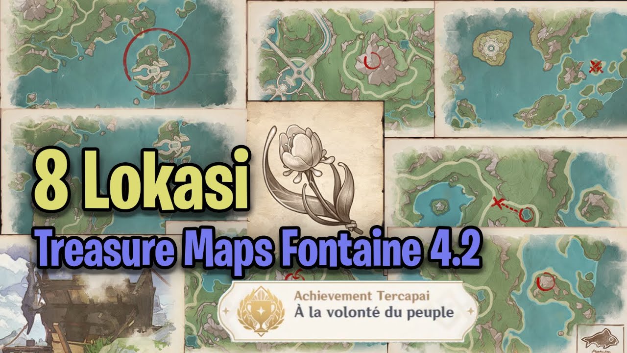 Lokasi 8 Treasure Maps Fontaine 4.2 - Genshin Impact - YouTube
