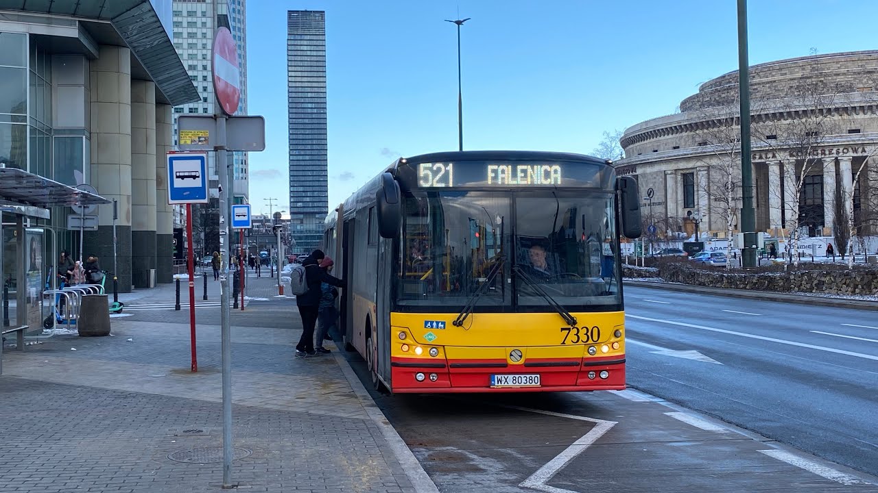 Solbus SM18 LNG #7330 (MZA Warszawa) - linia 521 - YouTube