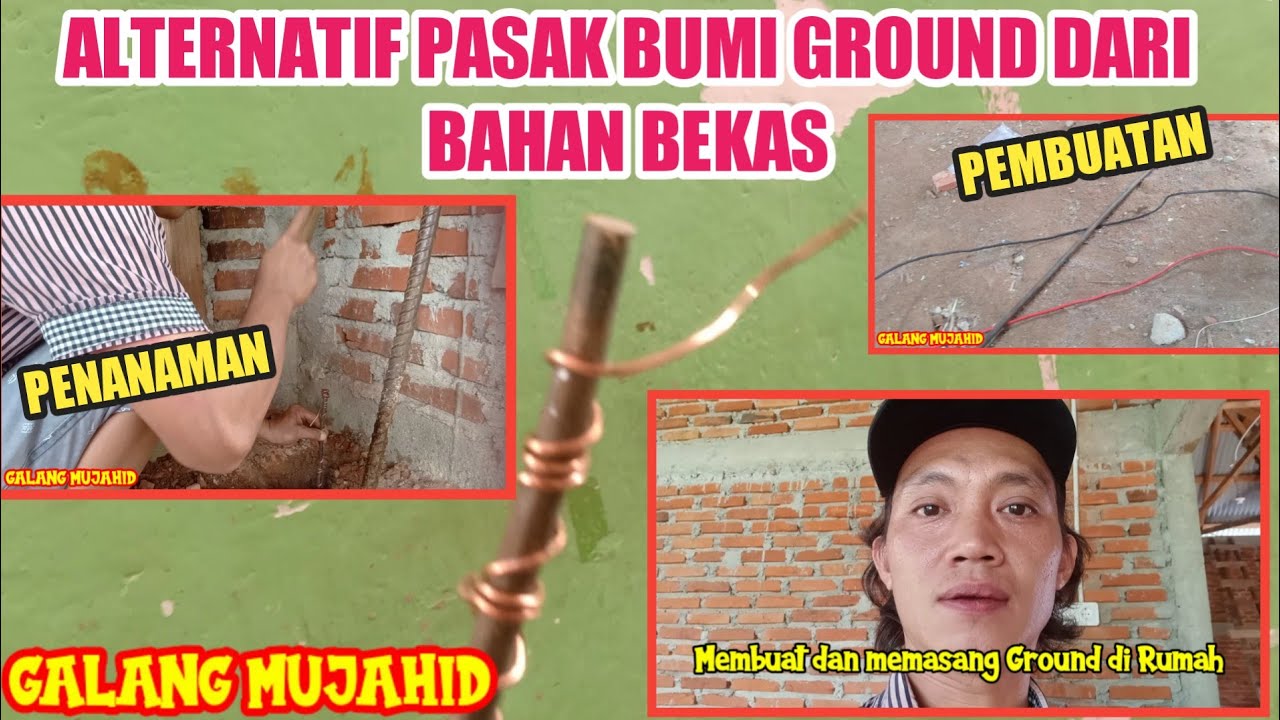 Cara Membuat & cara pasang grounding Listrik Rumah / Arde listrik rumah ...
