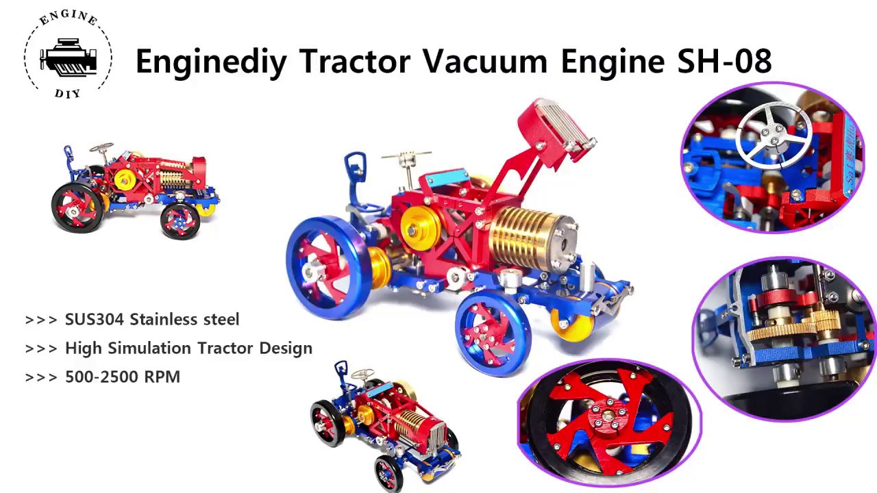 Full Metal Flame Licker Tractor Vacuum Engine - YouTube