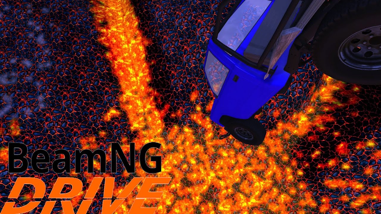 BeamNG Drive: Jumping into a VOLCANO!!! - YouTube