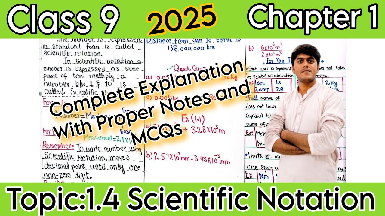 1.4 Scientific Notation Class 9 New Book Physics||Examples 1.1 and 1.2||#New Book Physics 2025 ...