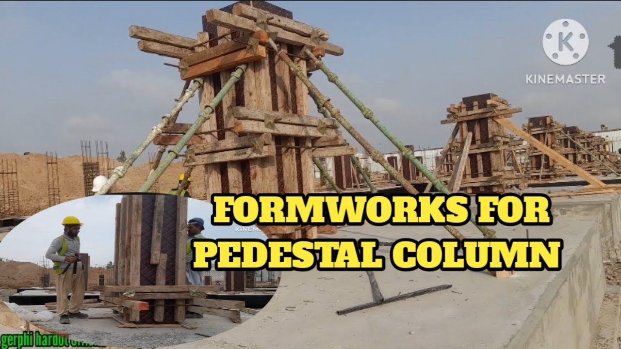Preparation of pedestal column prior for installation of anchor bolt ...