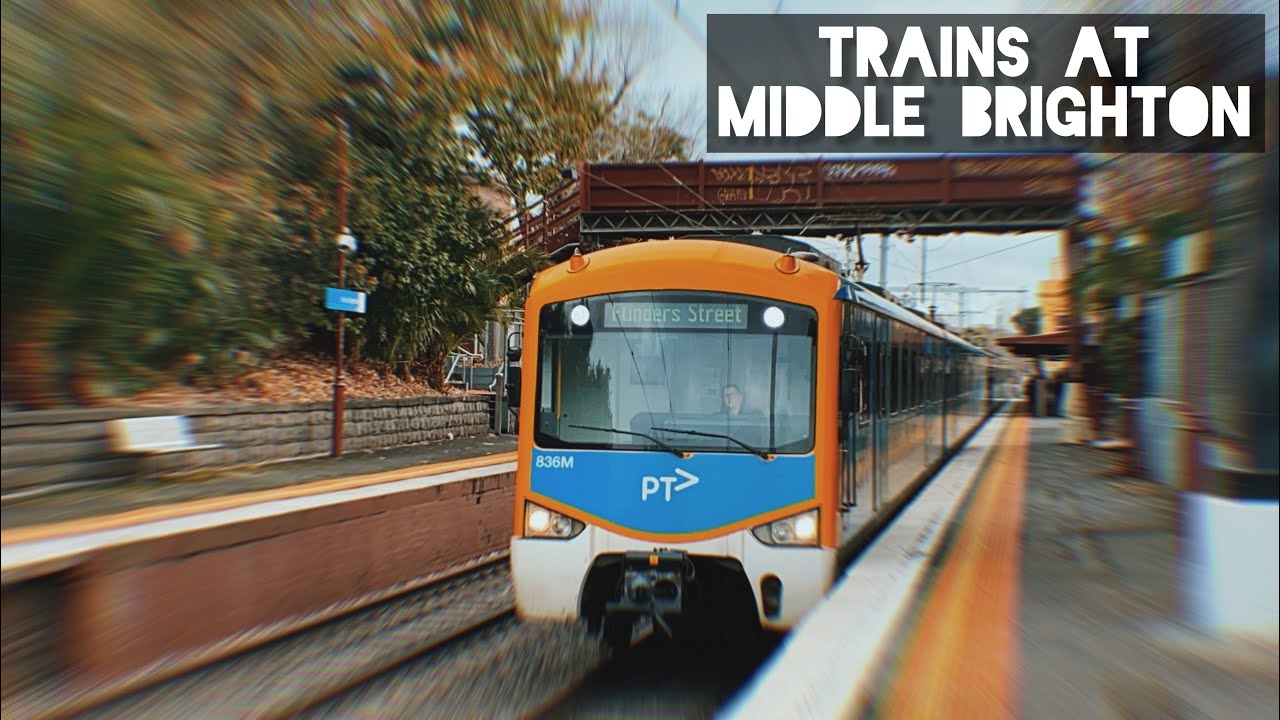 Trains at Middle Brighton - July 2022 - YouTube