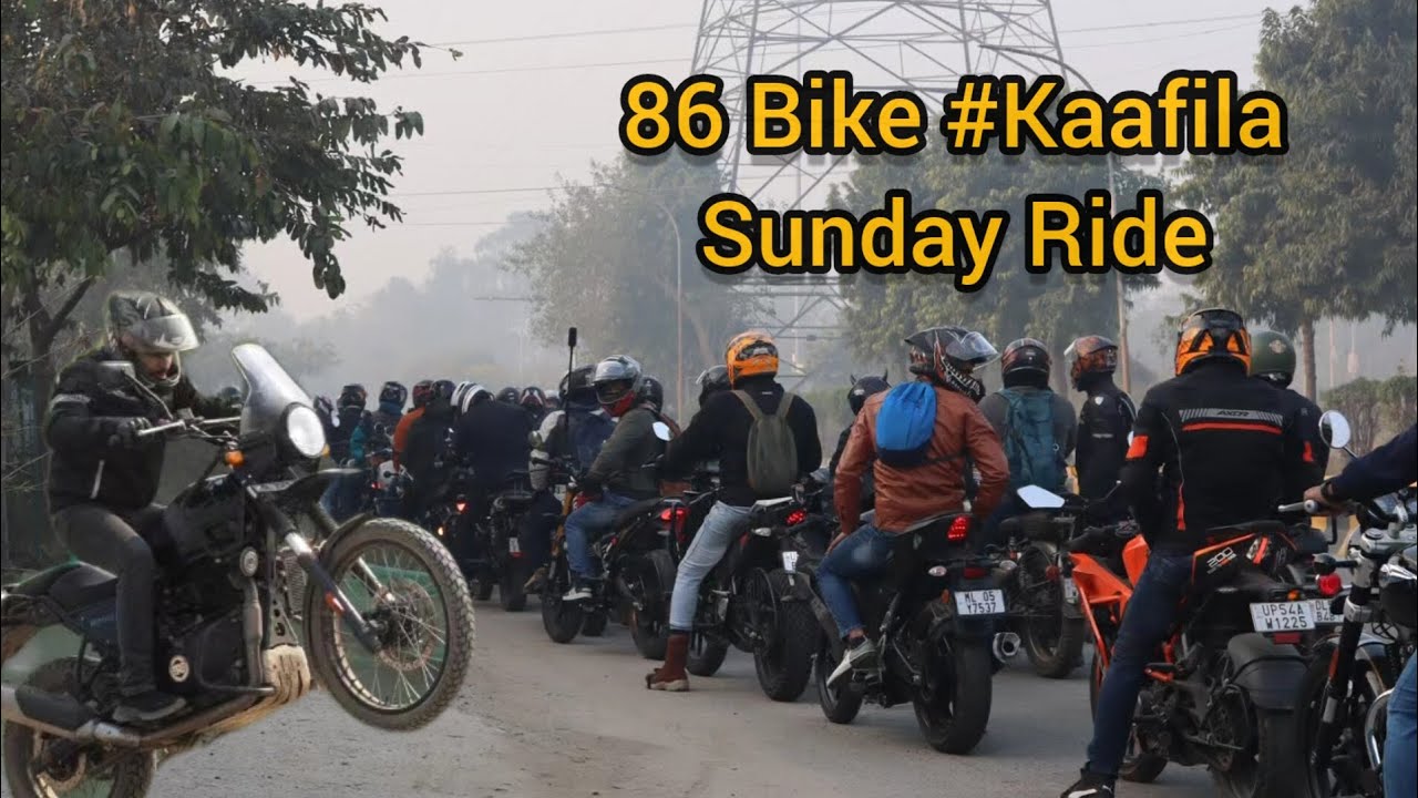 Kaafila Sunday Ride in 86 Bike - YouTube