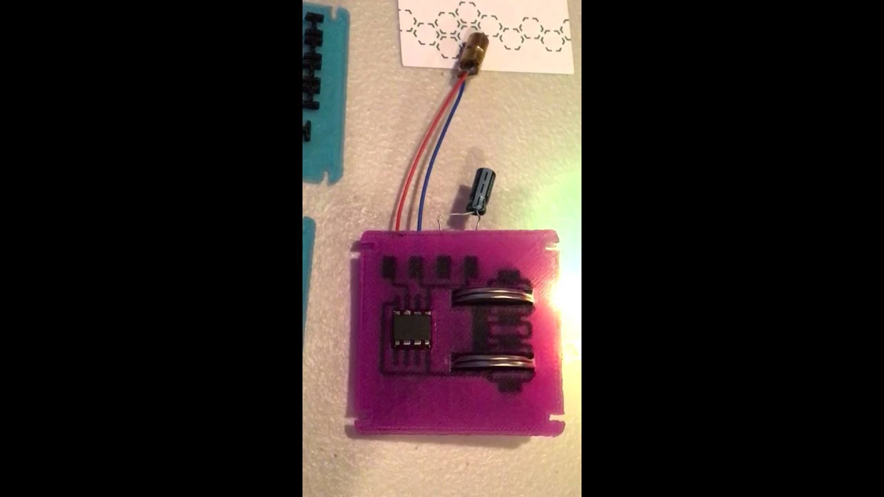 3D printed flashing laser and LED circuit - YouTube