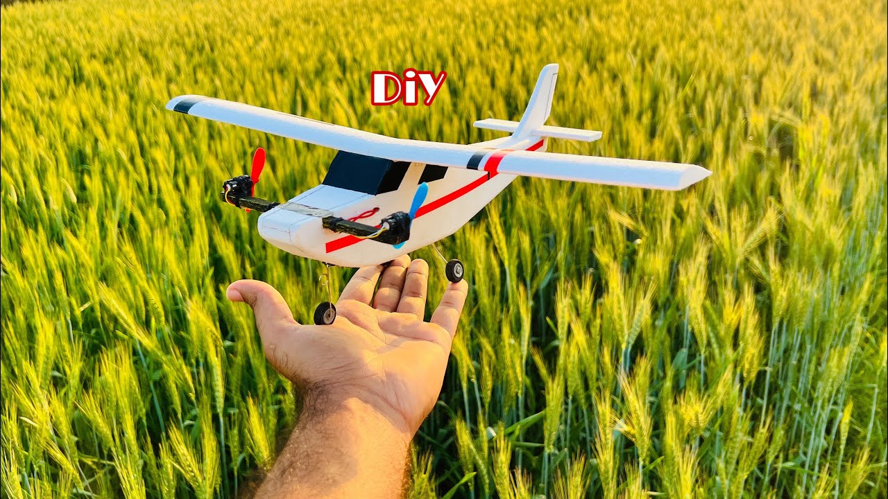 How to make small Rc trainer plane with coreless motors | Full Build ...