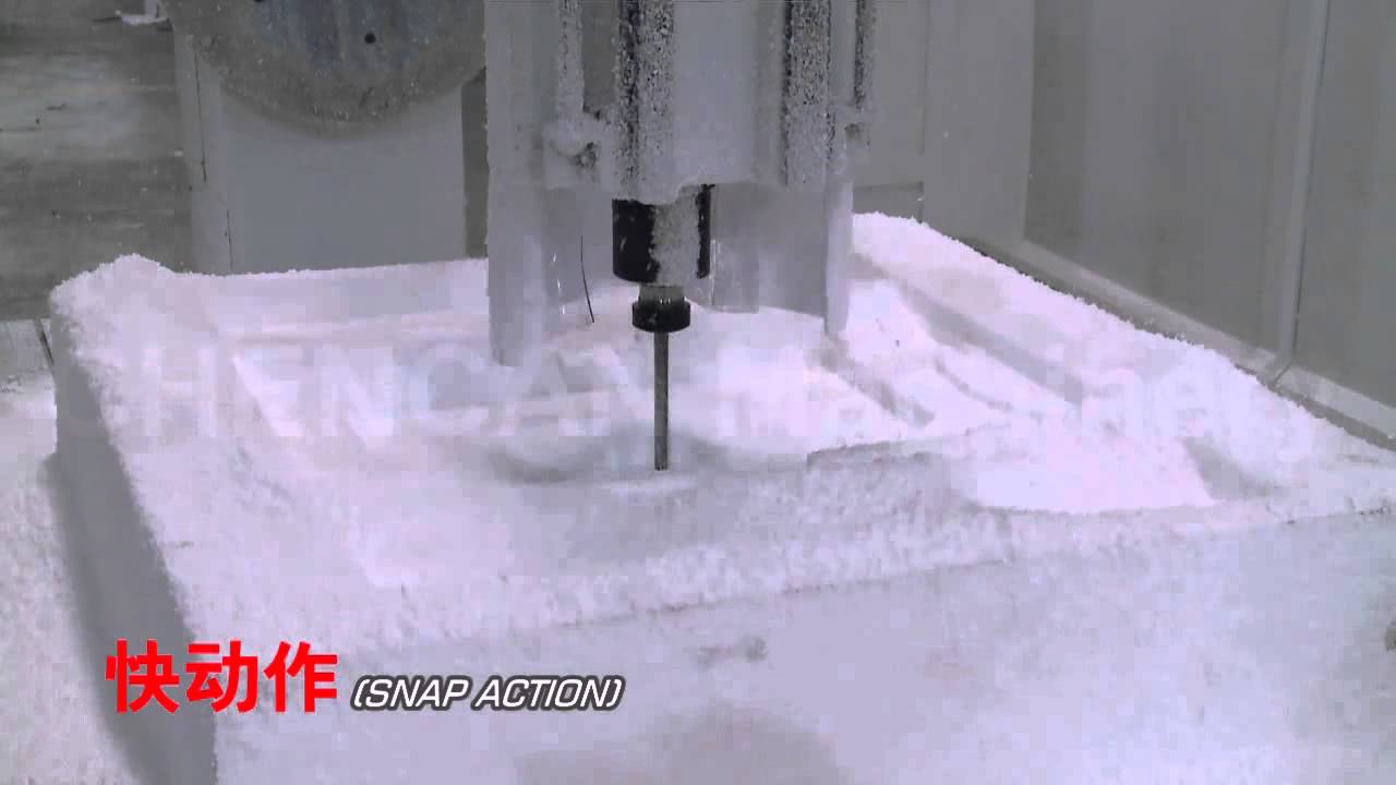 Mould machining from polystyrene foam - YouTube