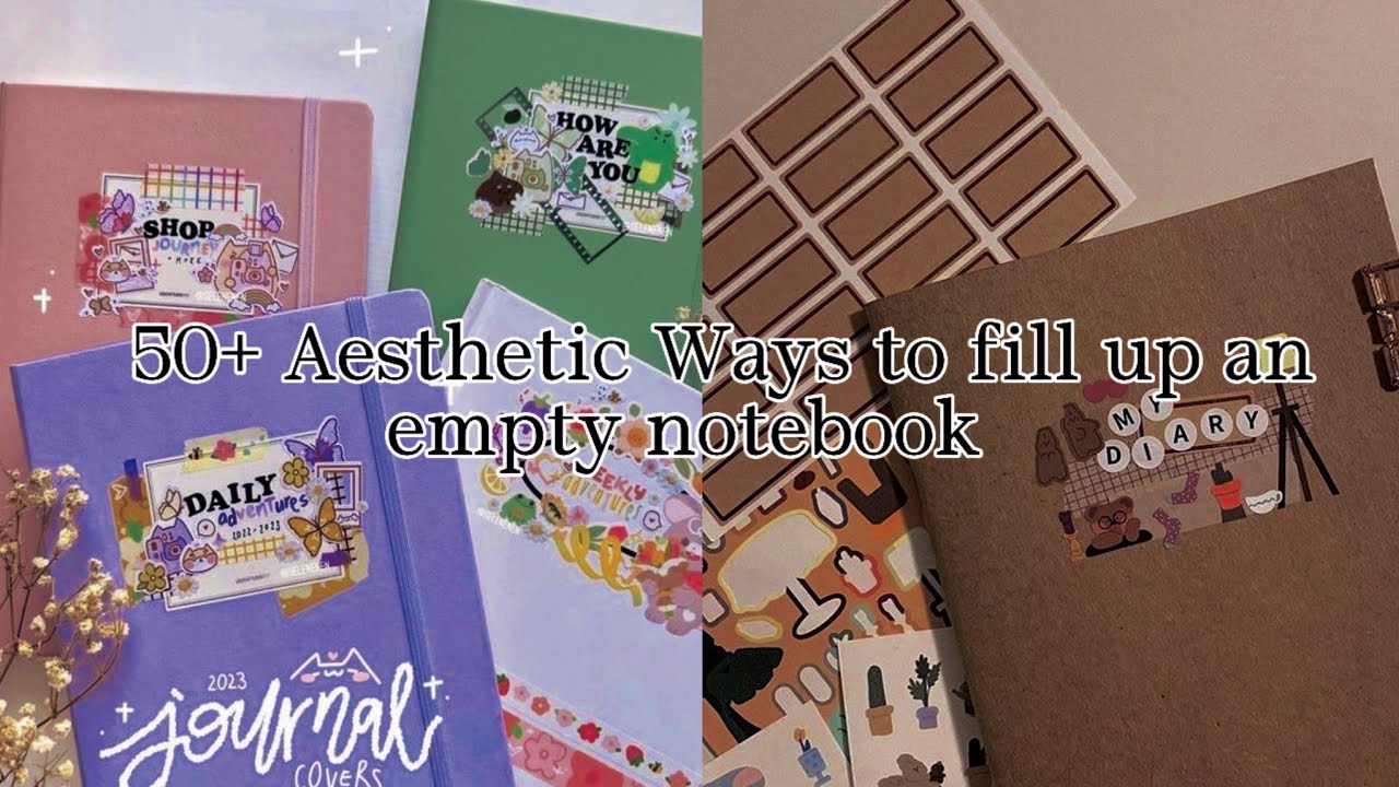 50+ Aesthetic ways to fill up an empty notebook 🖇️ | hazeldust - YouTube