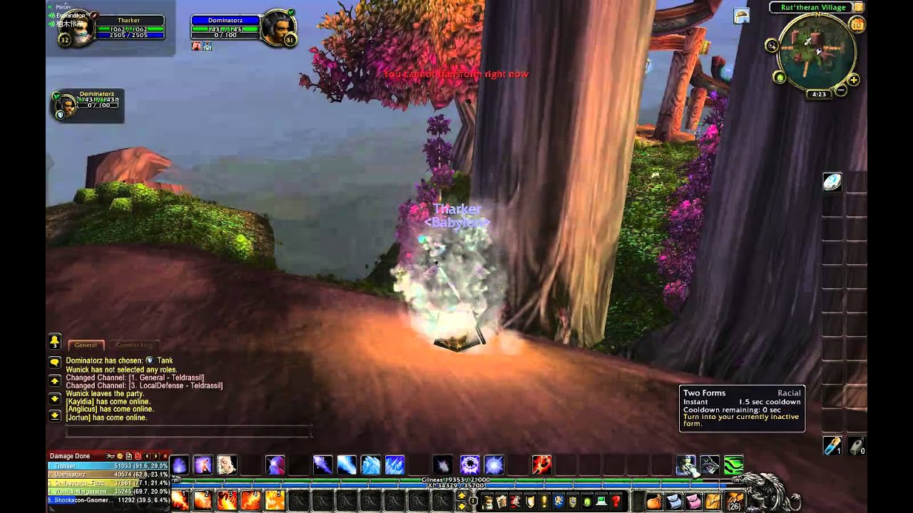 World of Warcraft Worgen Human Bug Running Wild - YouTube