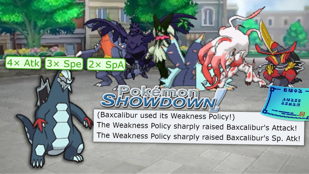 Weakness Policy Baxcalibur (pokemon showdown SWEEP) - YouTube