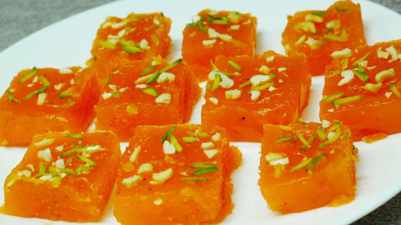 Orange Halwa Recipe | Orange Dessert Recipe | Orange juice halwa ...