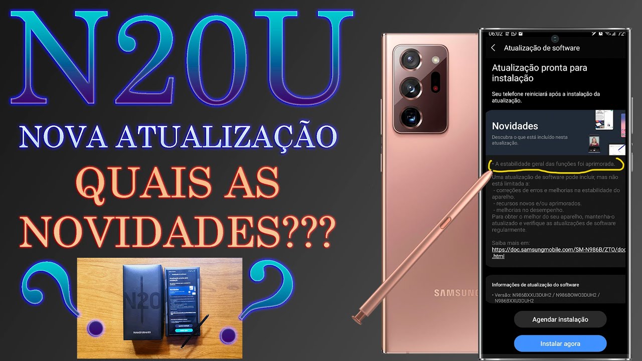 #Galaxy NOTE 20 ULTRA - ATUALIZAÇÃO MISTERIOSA de 1GB - NOVIDADES ...