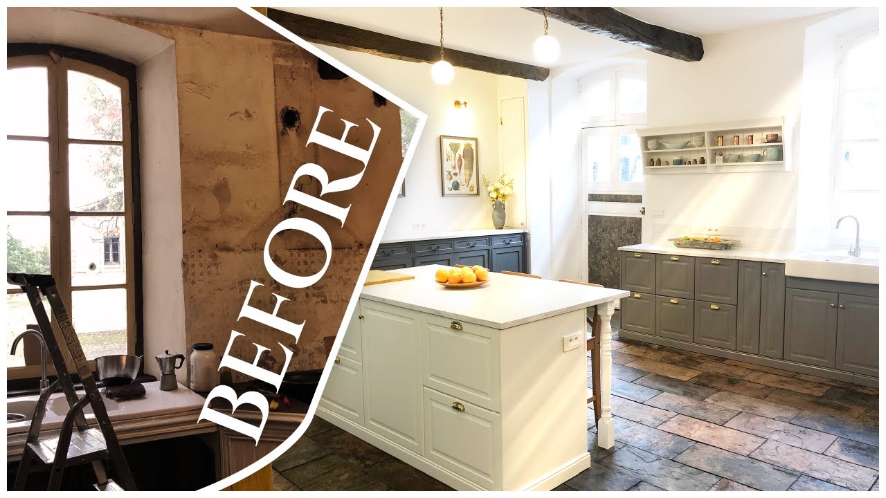 STUNNING french CHATEAU KITCHEN MAKEOVER - in 9 MINUTES Time lapse # ...