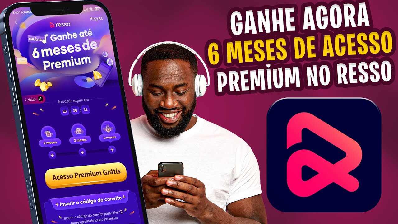 Resso- Como ganhar acesso premium e ilimitado no aplicativo resso por 6 ...