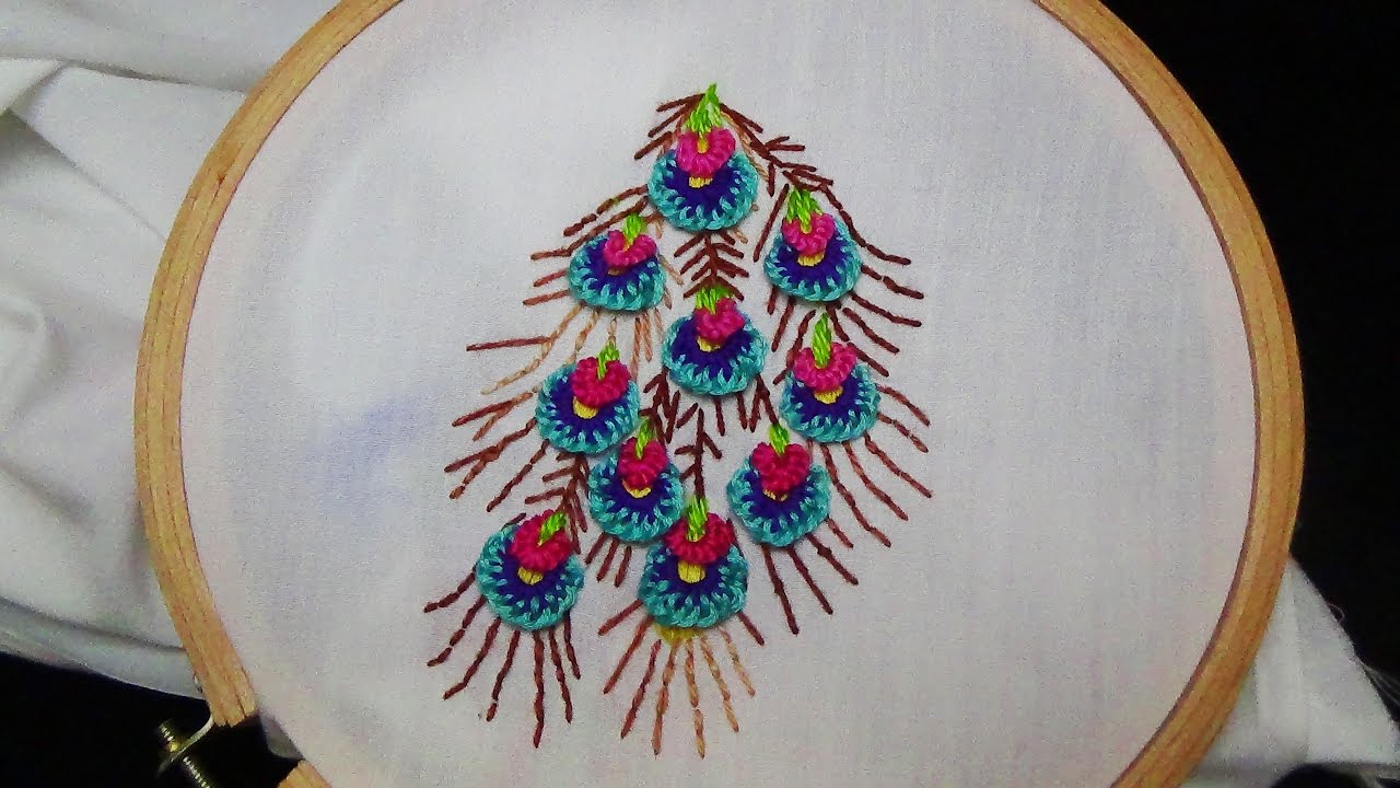 Hand Embroidery: Detached buttonhole stitch - YouTube
