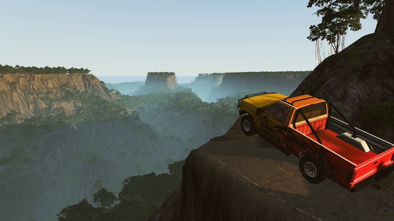 Realistic car and obstacle course #7 - BeamNg Drive - YouTube