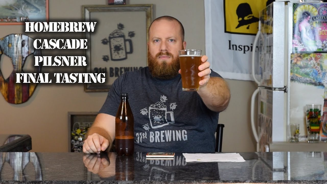 Cascade Pilsner SMaSH Homebrew All Grain Final Tasting - YouTube