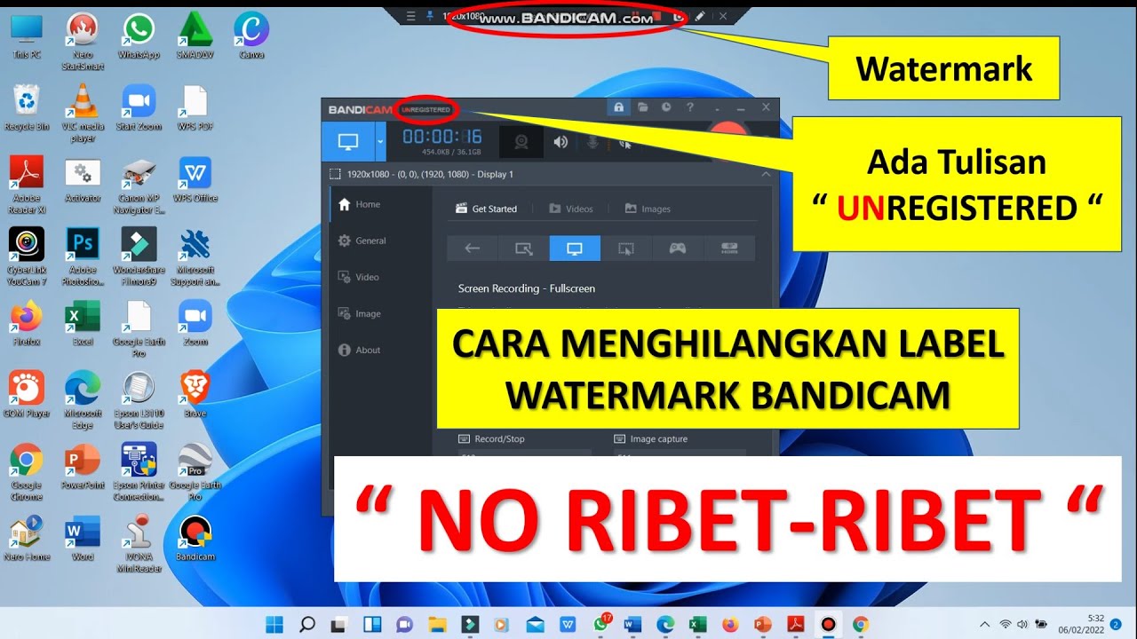 1. Cara Menghilangkan Label Tulisan (Watermark) Bandicam Pada Video ...