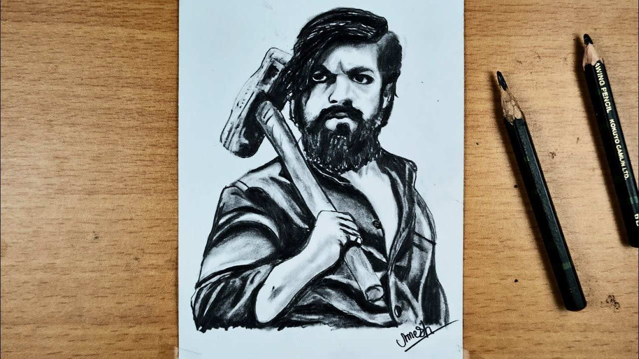 KGF 3 Drawing/ Rocking Star Yash Drawing/ KGF 3/ KGF Drawing - YouTube