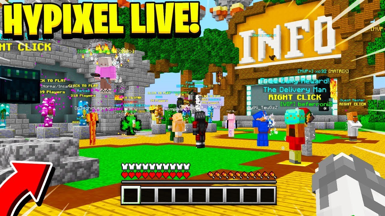 playing HYPIXEL GAMES with VIEWERS! (LIVE) - YouTube