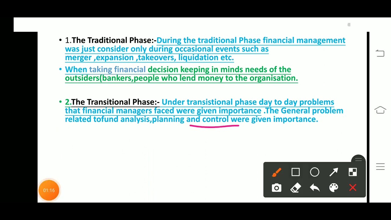 Evolution of Financial Management -3Phases #Commerce #MBA #Finance # ...
