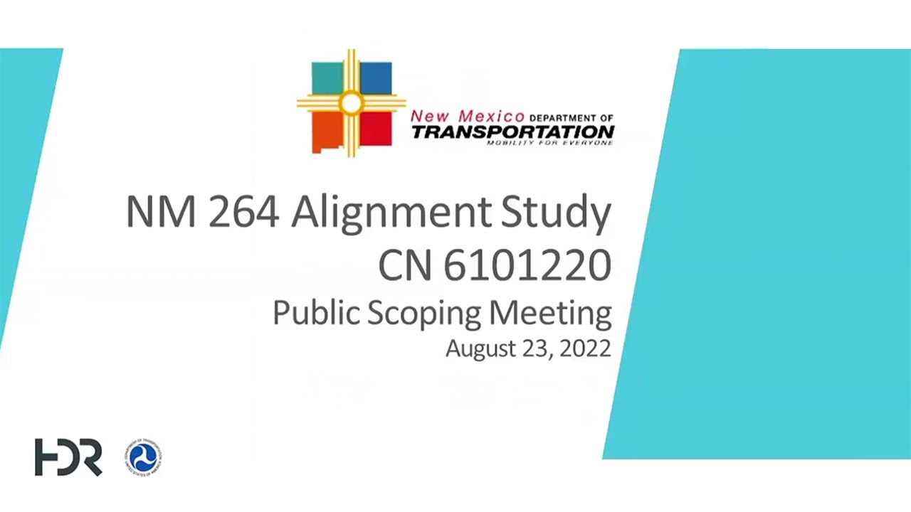 NM 264 Alignment Study in McKinley County - August 23, 2022 - YouTube