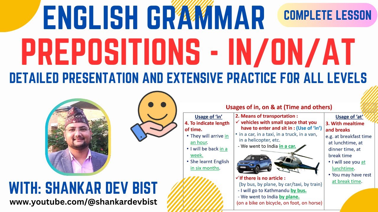 Prepositions (in/on/at) | How to Use Prepositions Correctly in English ...