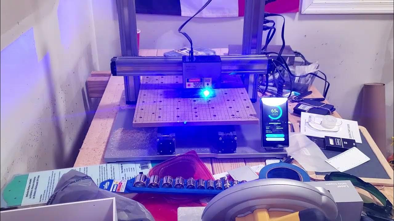 snapmaker 2.0 with 10 watt laser is fast - YouTube