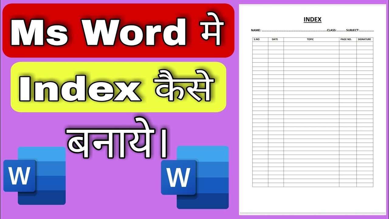 Ms Word INDEX 2022 How To Create Index In Ms Word YouTube Ms Word INDEX 2022 How To Create Index In Ms Word YouTube