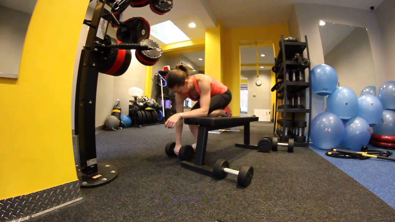 Bench Dumbbell Rows - YouTube
