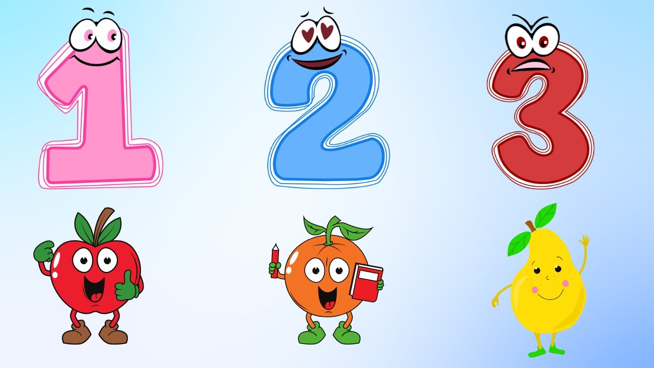 Learn Numbers 1 to 20, Counting Game with Fruit Names, Colors, Animal ...