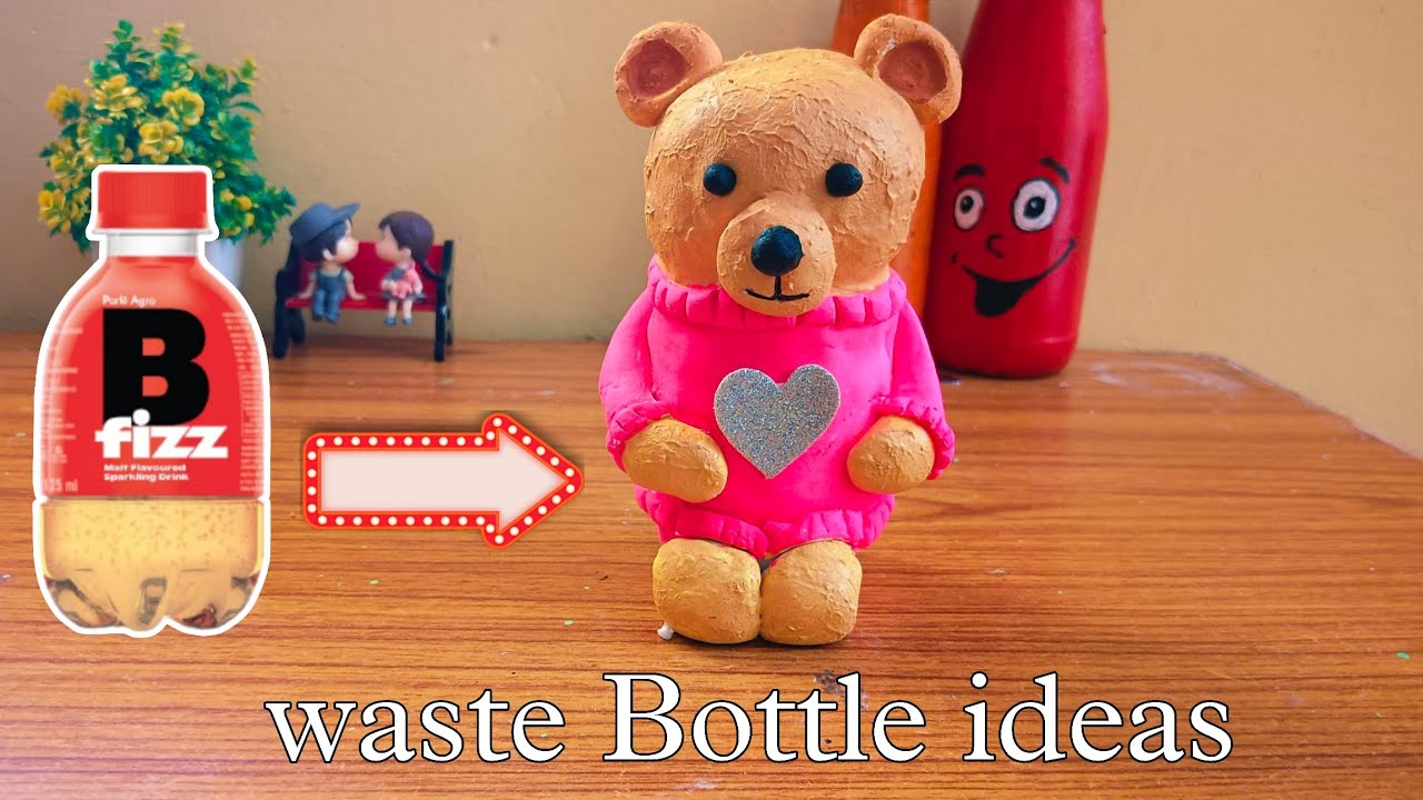 Teddy Bear making/plastic bottle Craft ideas || How to make teddy - YouTube