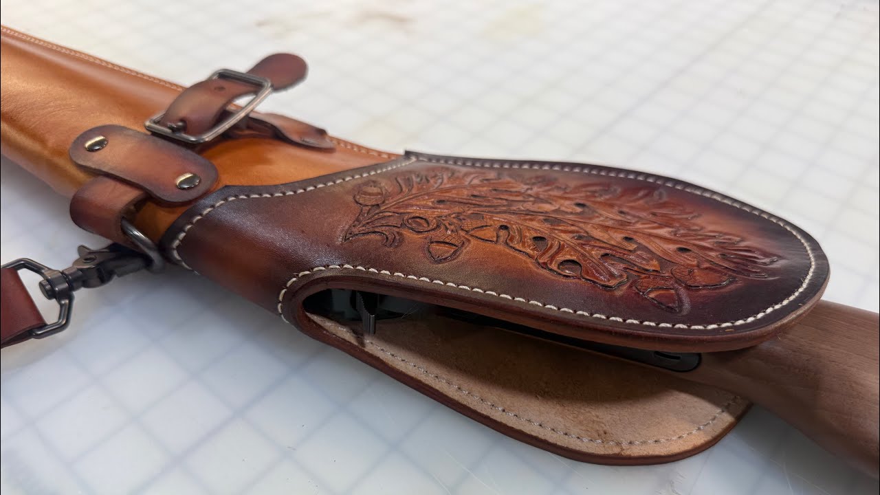 Oak leaf rifle scabbard quick video - YouTube