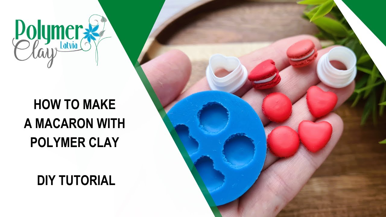 How to Make Macaron with our silicone mold and cutter. Polymer clay DIY tutorial #polymerclay ...