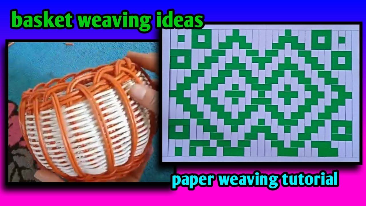 paper weaving tutorial, weaving with paper strips, weaving basket ...