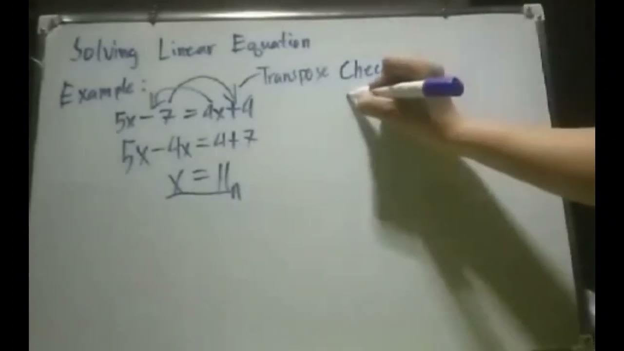 How to solve Linear Equation - YouTube