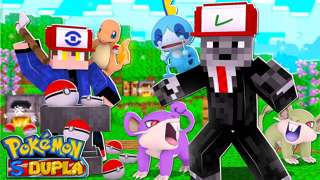 Minecraft Pixelmon S Em Dupla 1 Ganhamos Os Pokémon Inicial Na Nova