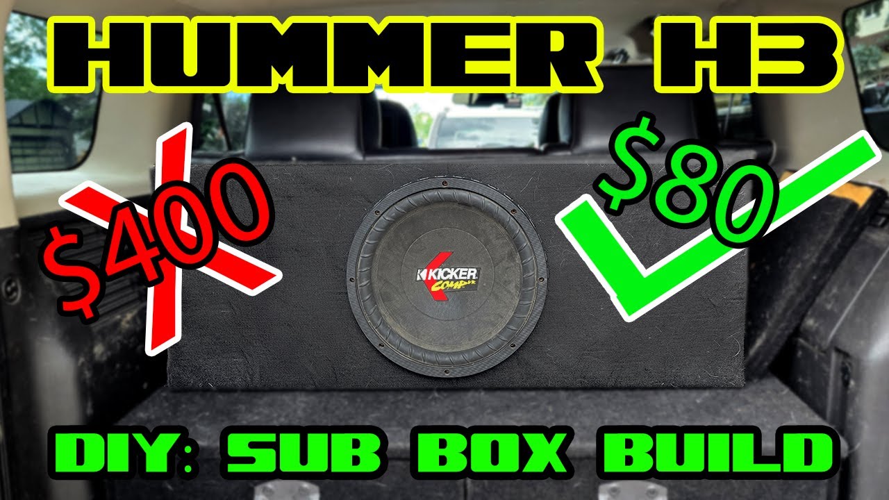Hummer H3 - Custom subwoofer box created for MORE BASS - YouTube